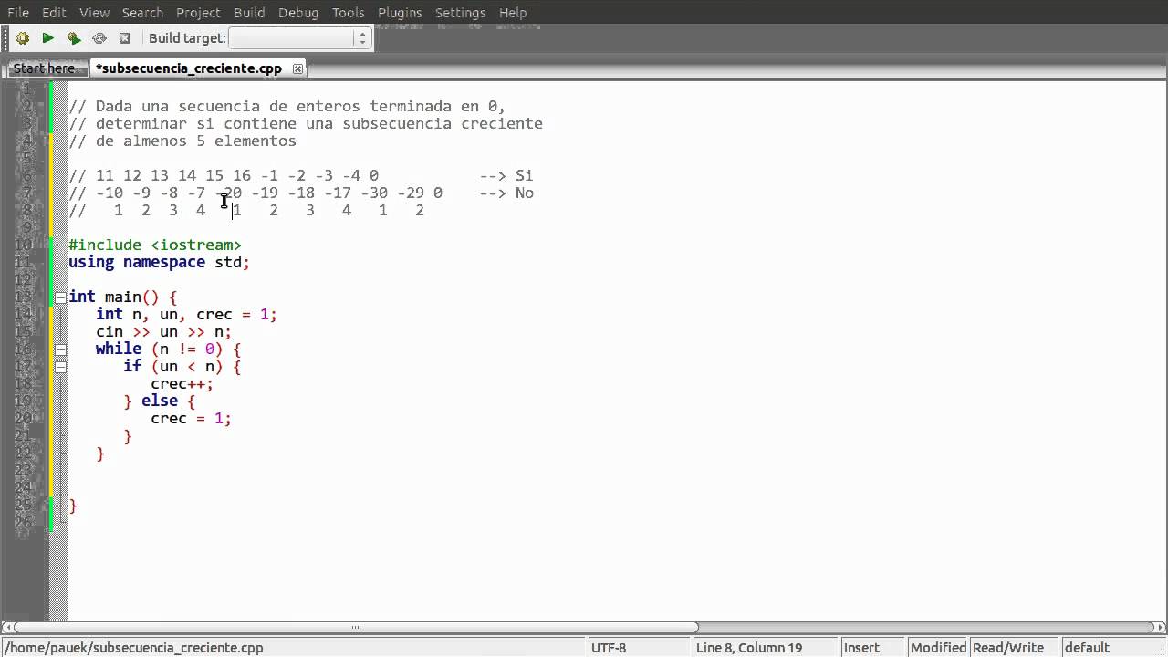 Subsecuencia Creciente - YouTube