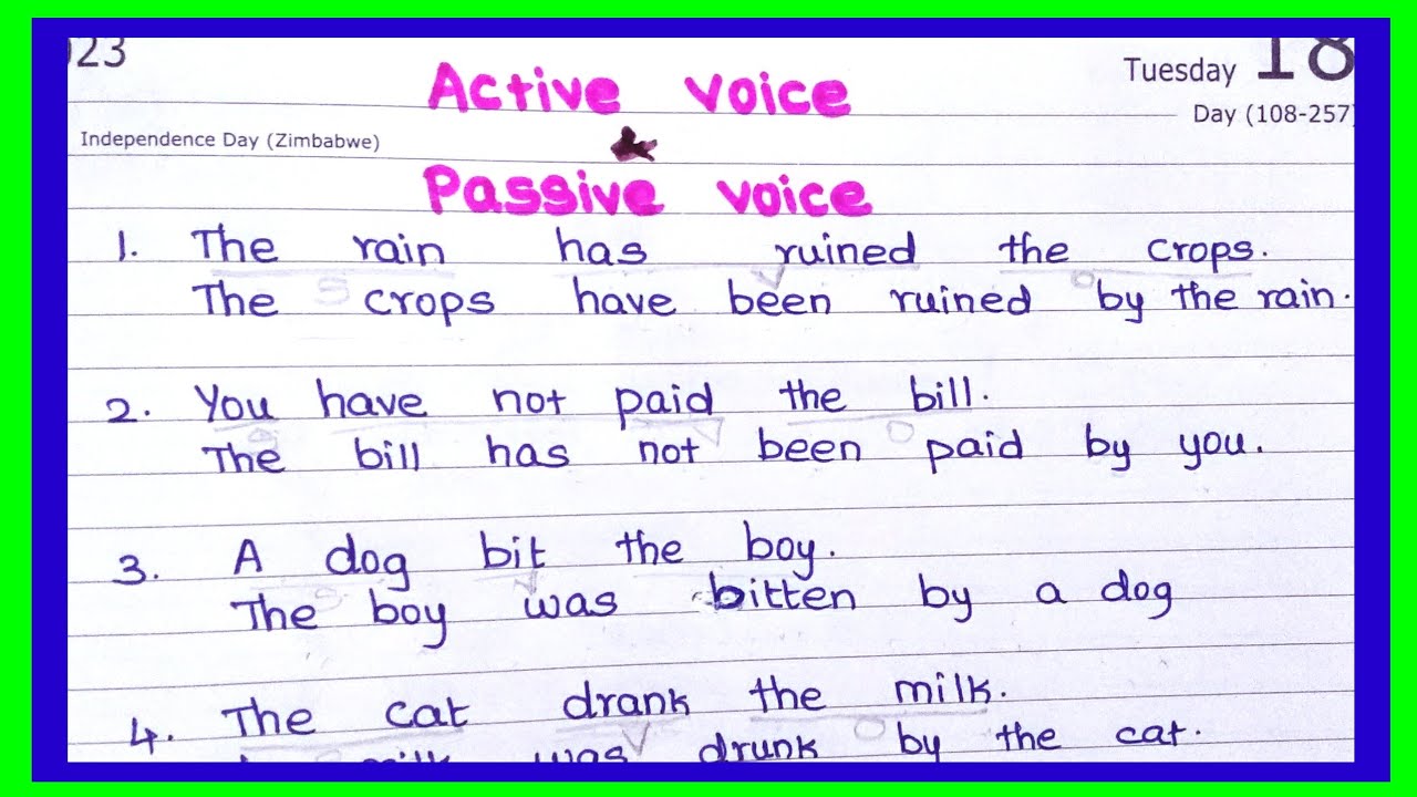 இந்த விளக்கம் போதும் - Active voice and Passive voice example sentences ...