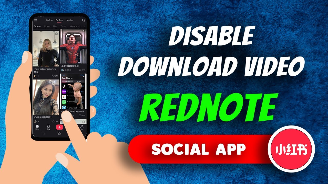 How To Disable Download Video Option On Rednote Social App - YouTube