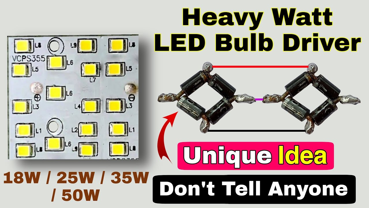 18W /25W /35W /50W LED Bulb Driver Making || All LED Bulb Repair || How ...