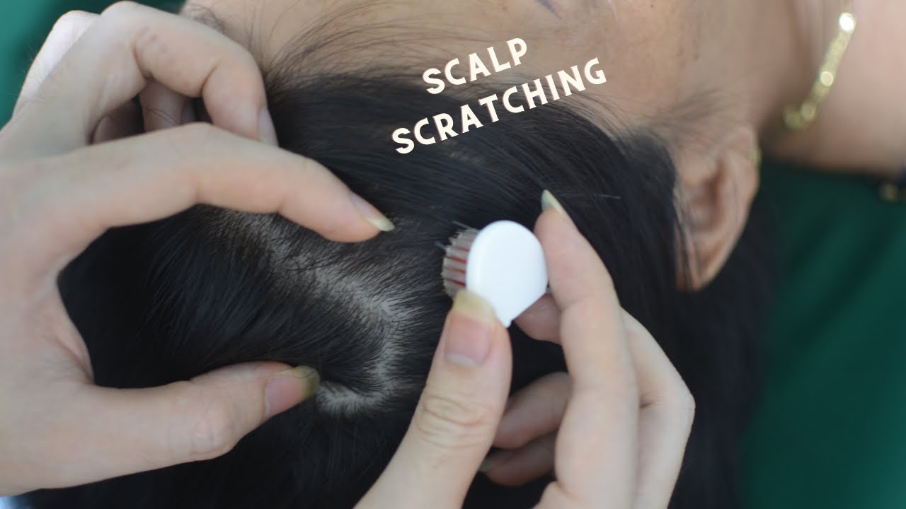 ASMR Scalp Scratching Massage, Real Person Hair Parting, Hair Play ...