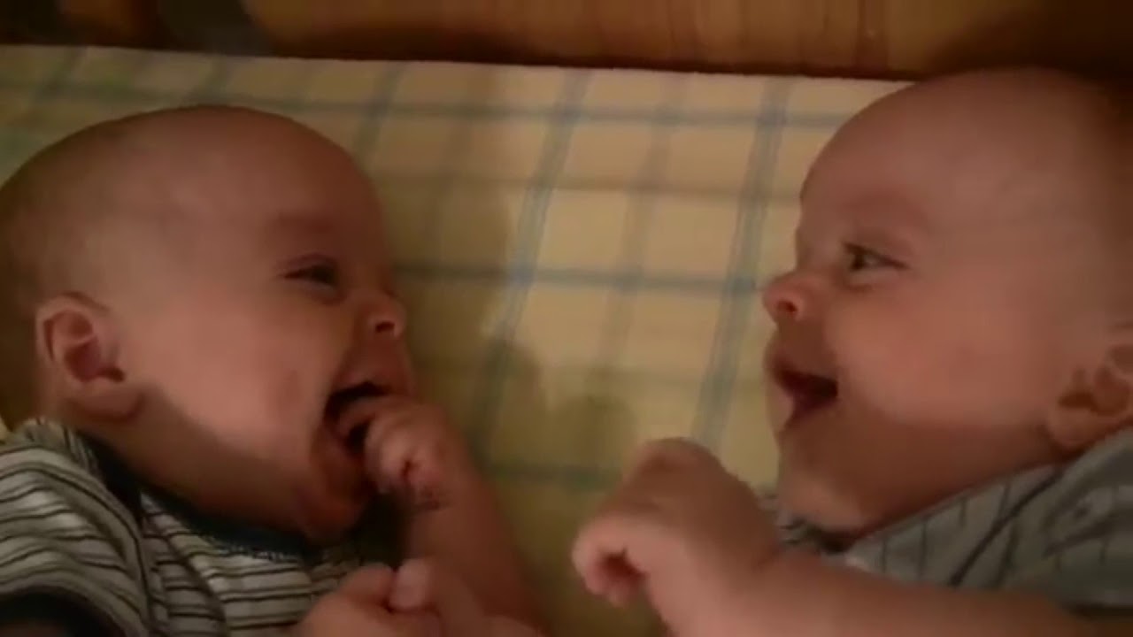 Twin Baby Boys Laughing at Each Other (REVERSE) - YouTube