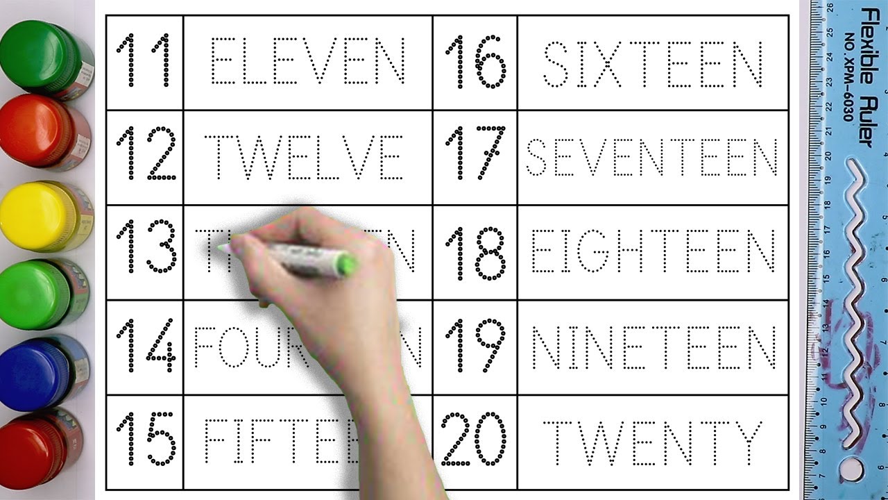 Learn Numbers And Number Names From 11 To 20 Eleven To Twenty Number learn-numbers-and-number-names-from-11-to-20-eleven-to-twenty-number