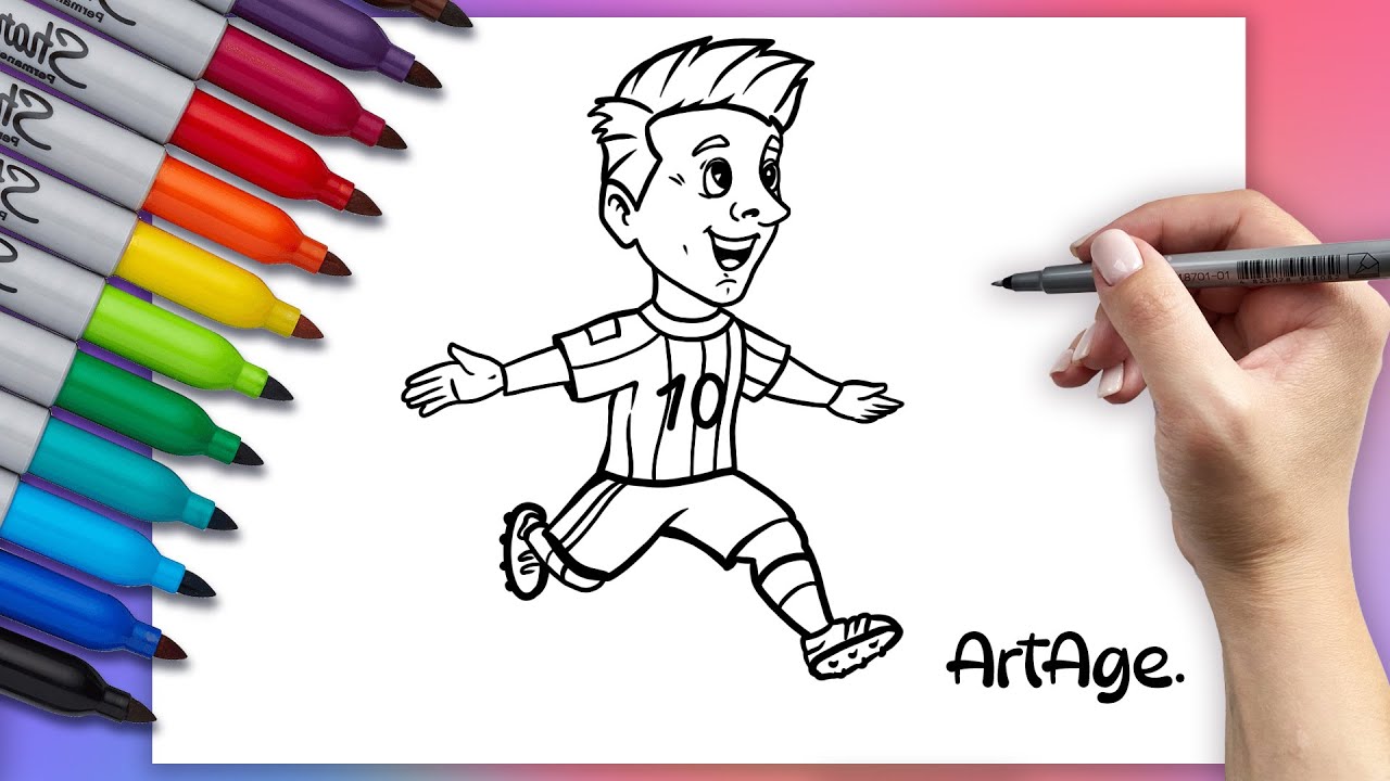How to draw a Lionel MESSI || MESSI easy drawing || Inter Miami CF ...