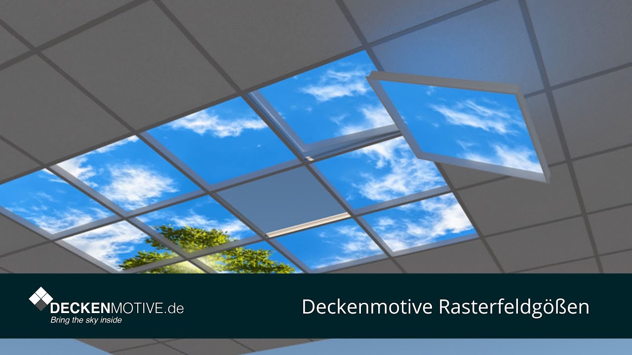 Anpassung der Rasterdecke an die Größe der Deckenmotive (Animation ...
