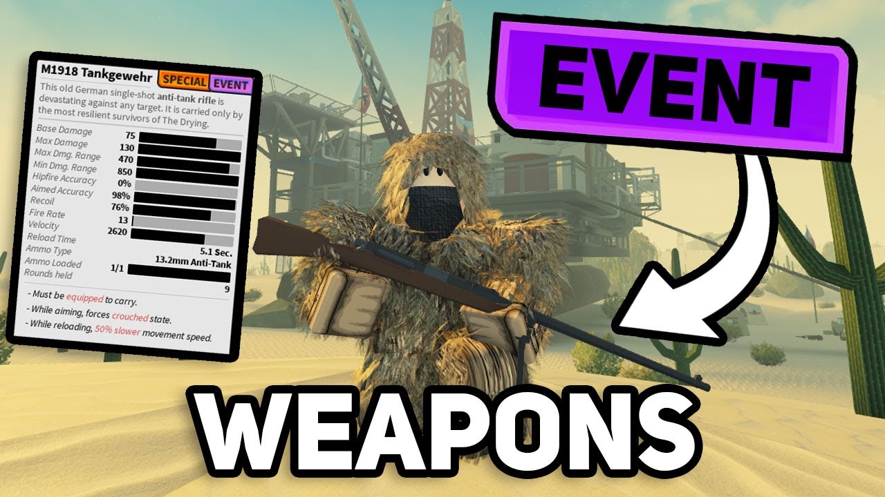 Where to find EVENT WEAPONS in Apocalypse Rising 2 Drying (Roblox ...