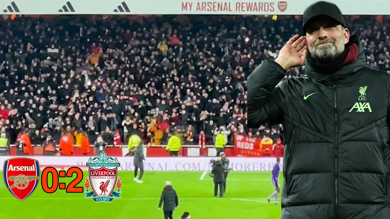 Jurgen Klopp CRAZY Celebration with Fans | Liverpool 2-0 Arsenal - YouTube