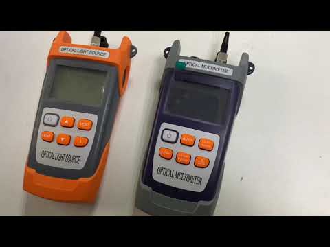 FirstFiber optical light source and light power meter operation demo ...