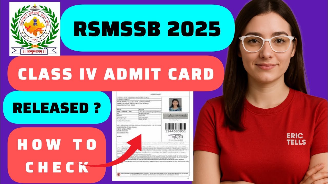 rsmssb class 4 admit card 2025 | rsmssb class iv hall ticket 2025 - YouTube