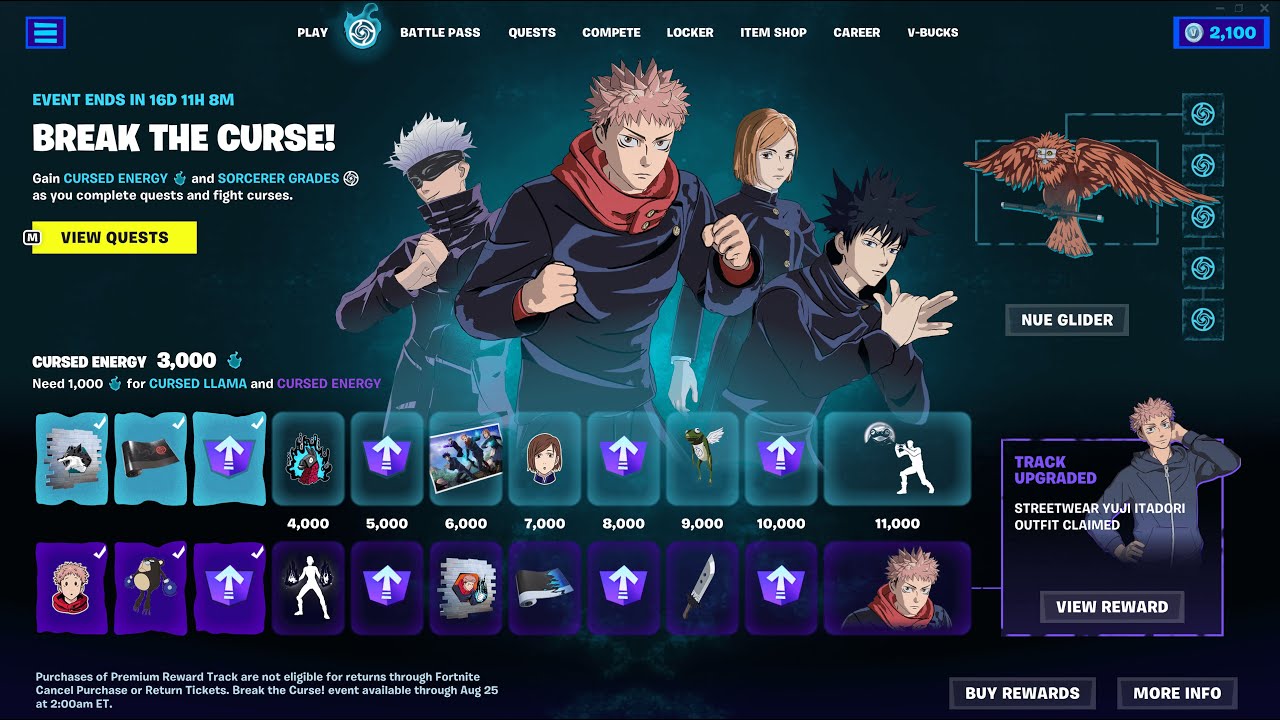 BREAK THE CURSE! Mini-Pass Showcase | Fortnite - YouTube