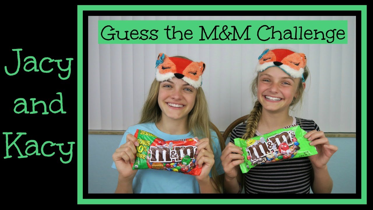 Guess the M&M Challenge ~ Jacy and Kacy - YouTube