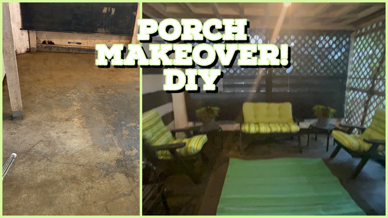 PORCH MAKEOVER! | I CLEANED, PAINTED, & REDECORATED MY BACK PORCH ...