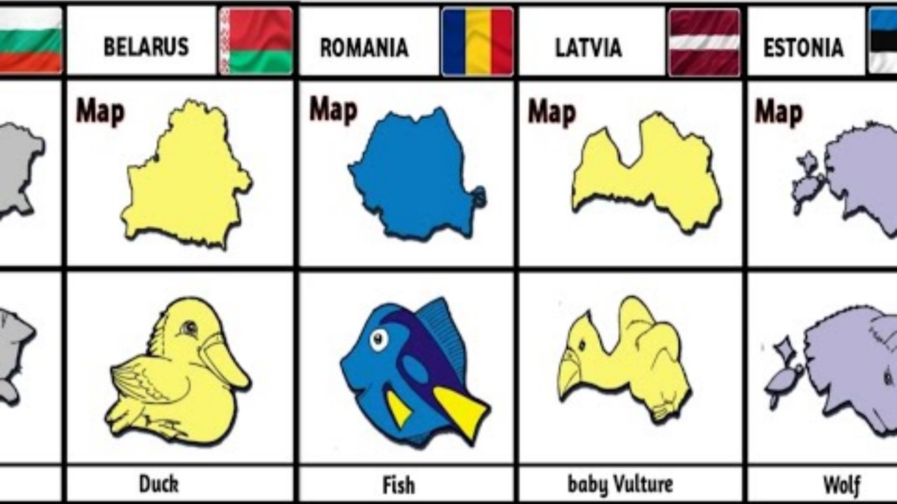 Countries Map Look Like Things & Animals From Different Countries - YouTube