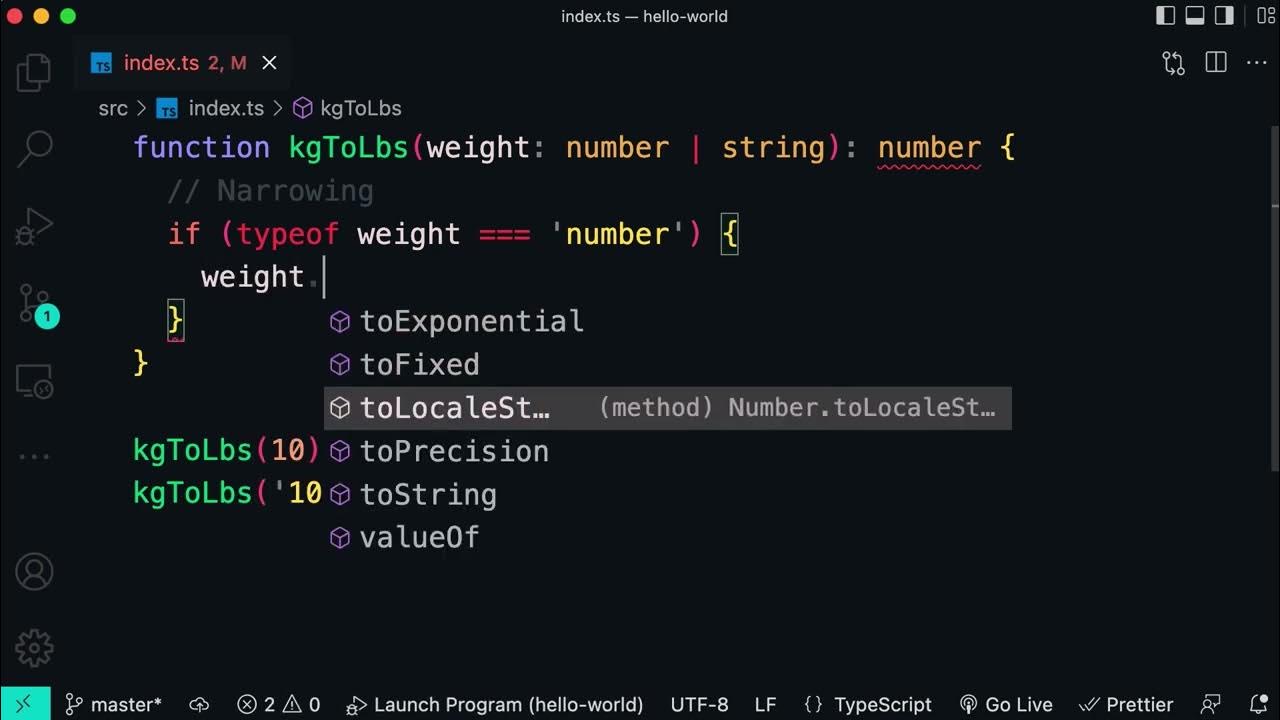 The Ultimate TypeScript Course，Advanced Types: Union Types - YouTube