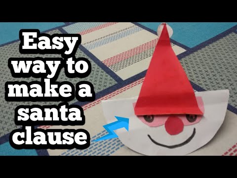 Easy way to make a santa claus | Santa claus making with paper | How to ...