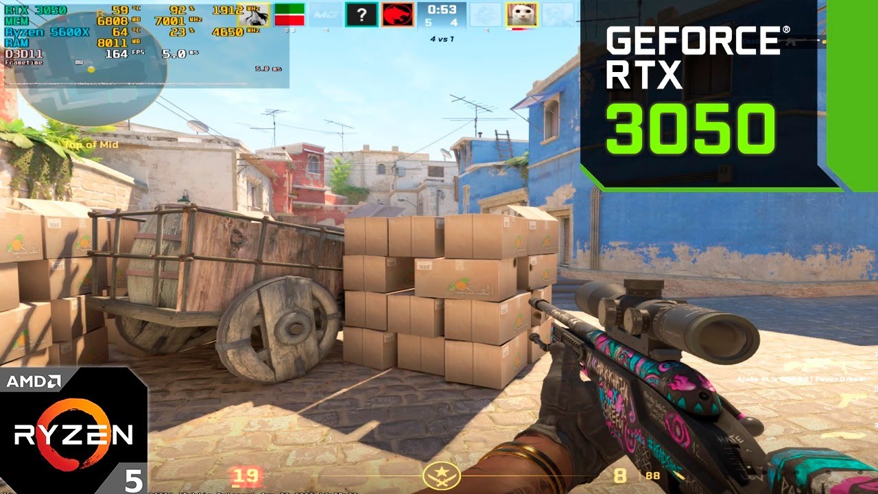 Counter-strike 2 : RTX 3050 8GB + Ryzen 5600X : Ultra Graphics - YouTube
