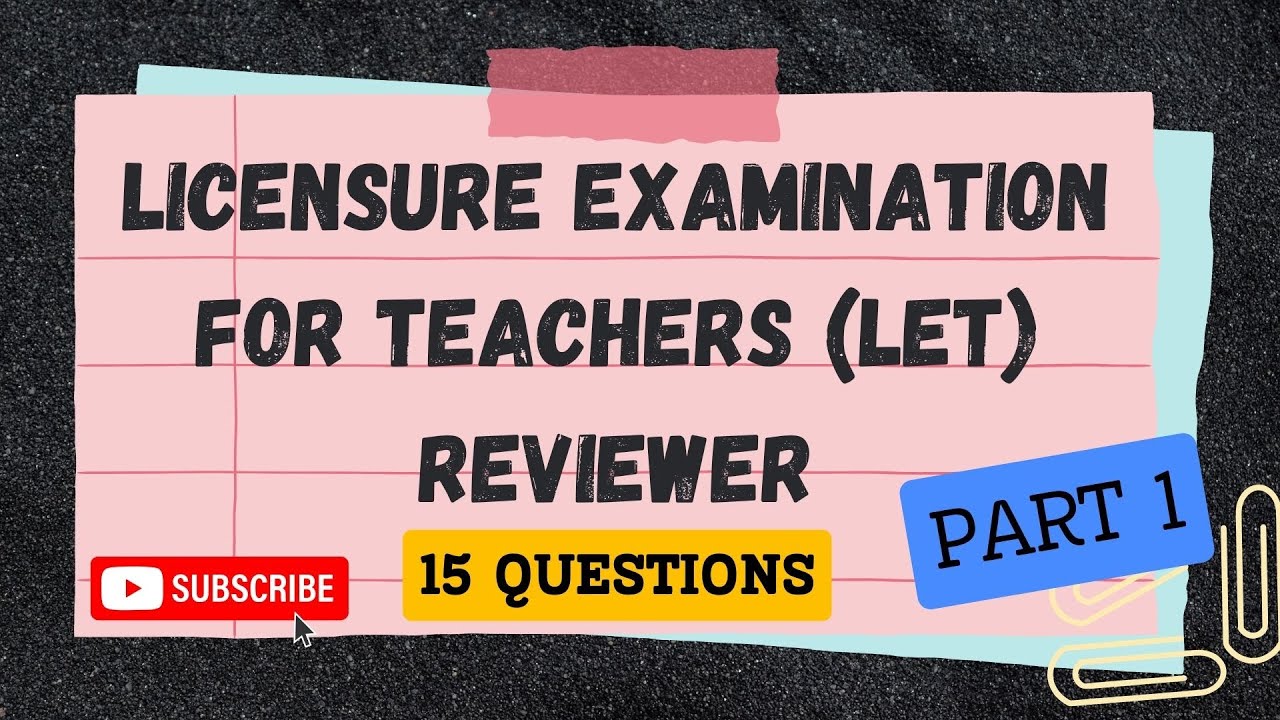PART 1 | LET REVIEWER (FOR TEACHERS) - YouTube