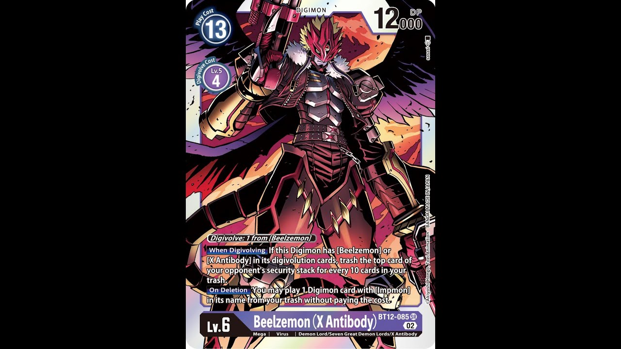 1st Place Undefeated Beelzemon X Deck Profile! | Digimon TCG BT12 - YouTube