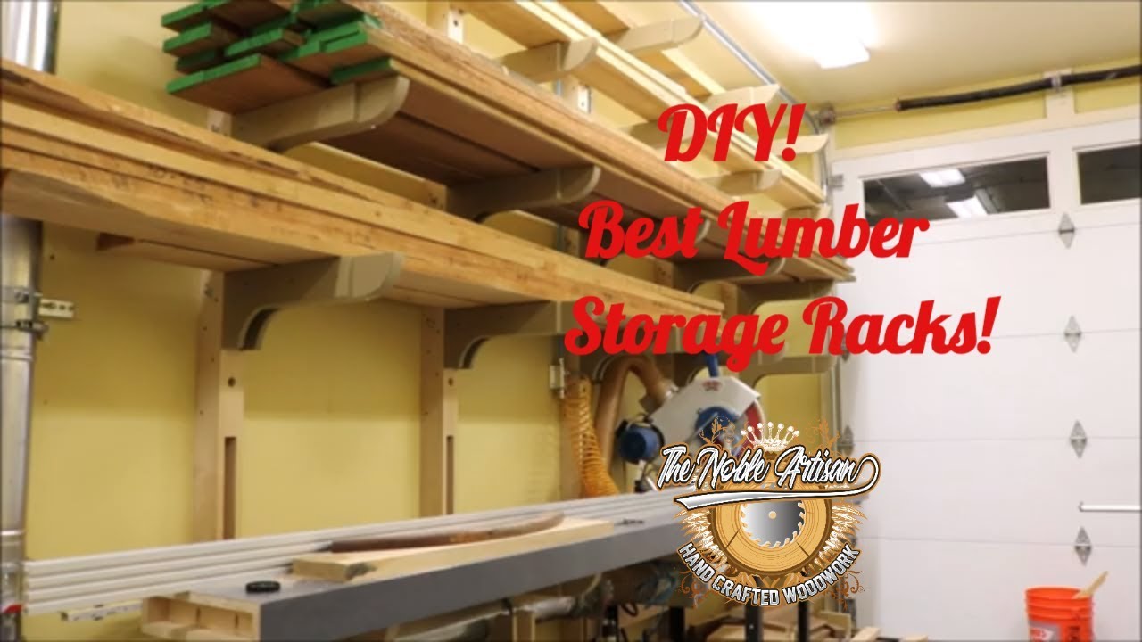 DIY Best Lumber Storage Racks for Woodworking Shop!! - YouTube