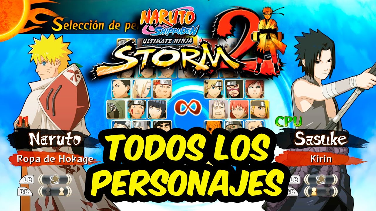 TODOS LOS PERSONAJES DE NARUTO STORM 2 - YouTube