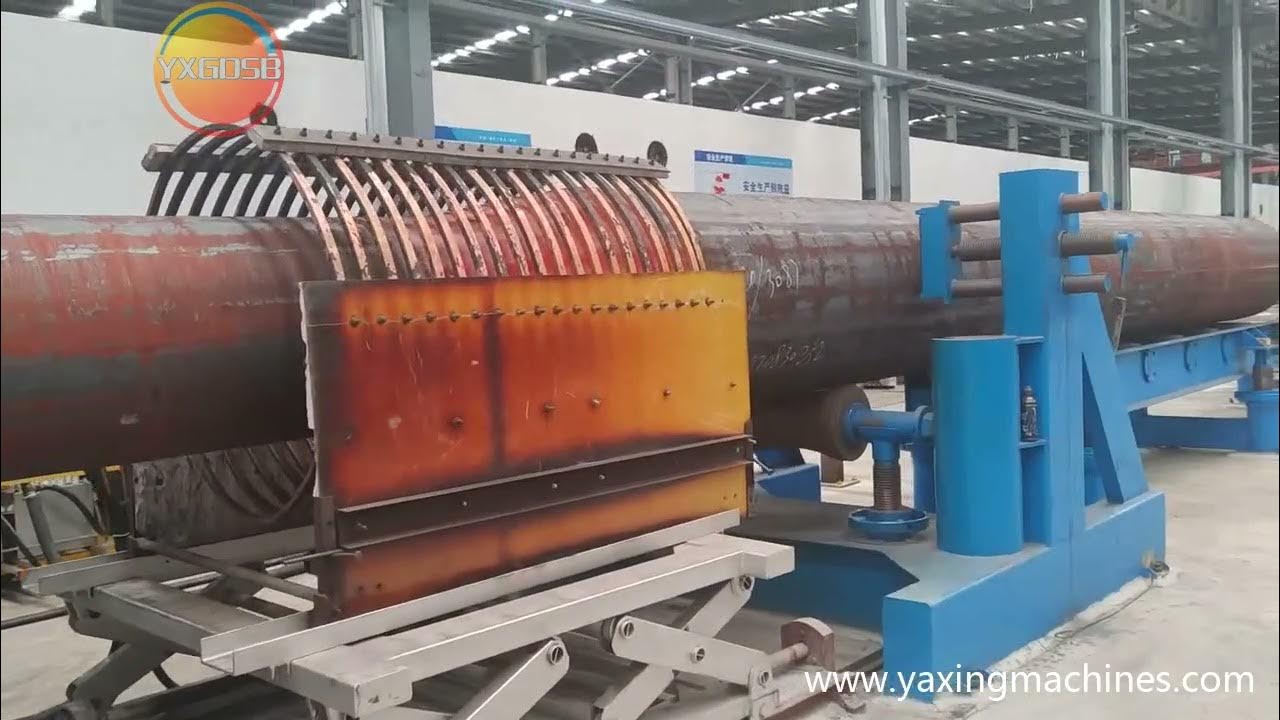 steel pipe hot expanding machine for large diameter steel pipe - YouTube
