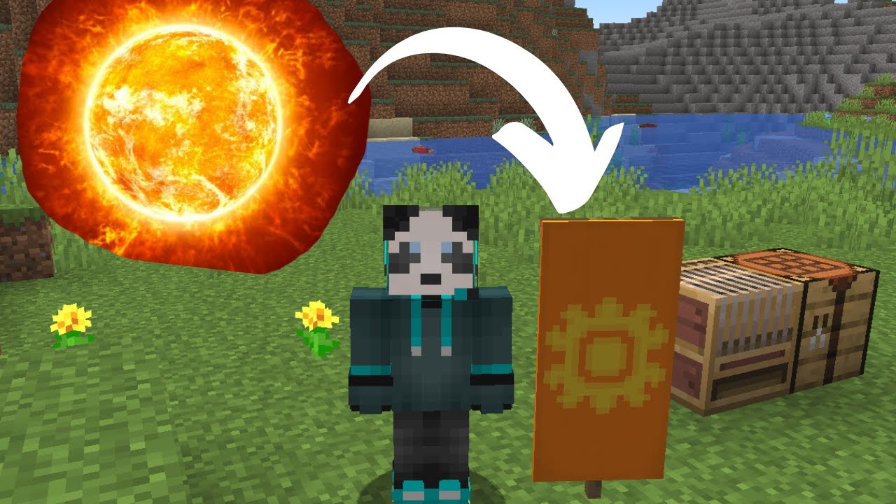 Minecraft Real Life SUN Banner making | EasyCraft | - YouTube