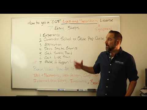 How to get a Lock and Security Equipment Contractor License (C28) - YouTube