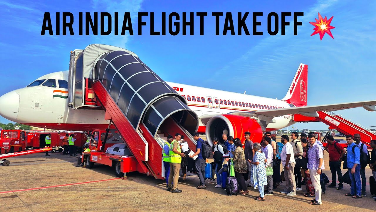 😯 Air India Flight take off video 💥 Unseen Video of Air India Flight ️ ...