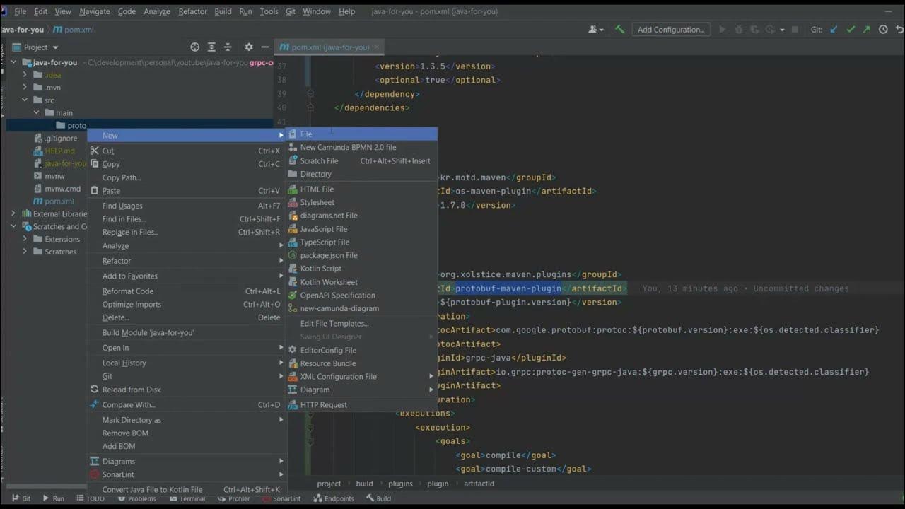 Spring Boot gRPC code generator - YouTube