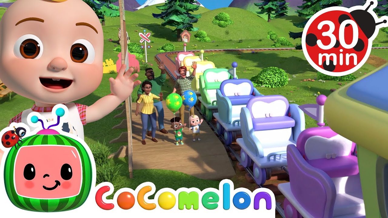 Train Park Song | Cocomelon and Little Angel Nursery Rhymes - YouTube