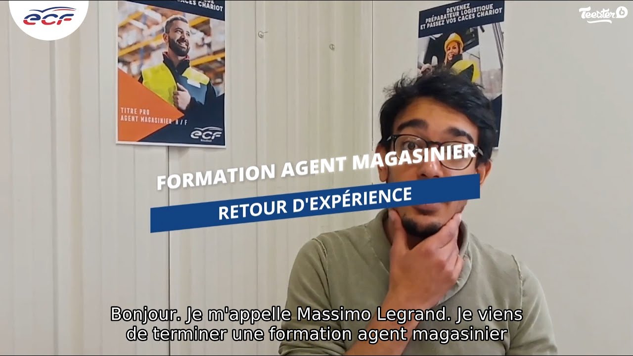 Le titre professionnel agent magasinier - Massimo, stagiaire ECF PRO ...