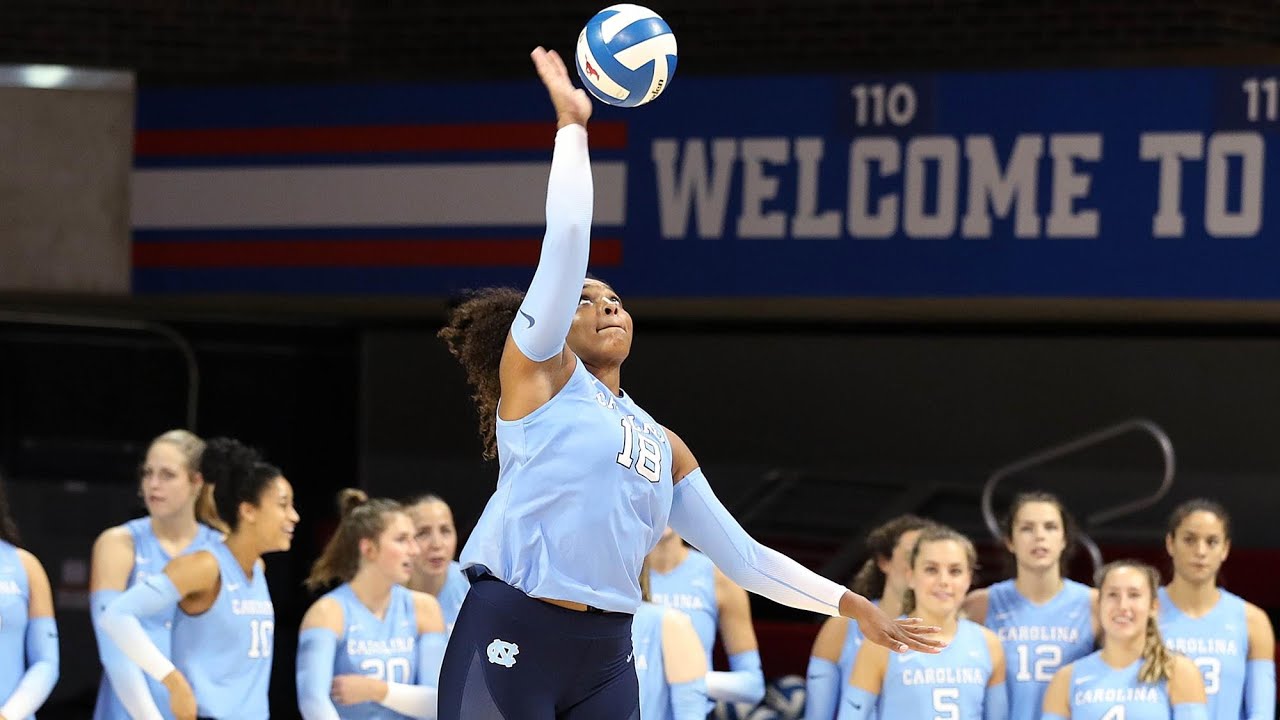 UNC Volleyball: Tar Heels Sweep Charlotte for 10th-Straight Win - YouTube