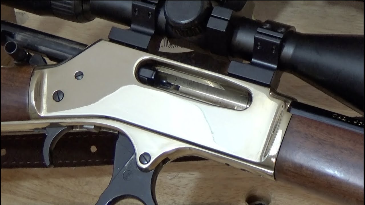 Black Powder in New Henry Rifle 45-70 - YouTube