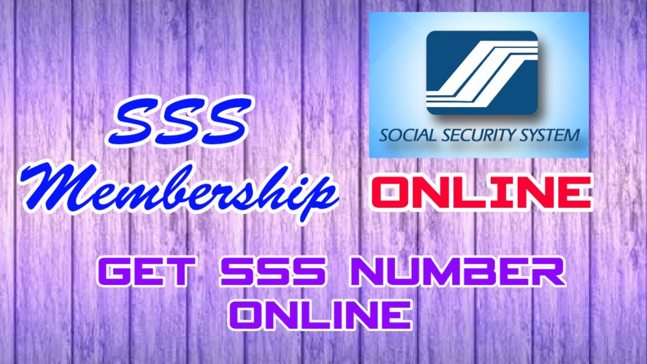 SSS Membership Online | SSS Number Application - YouTube