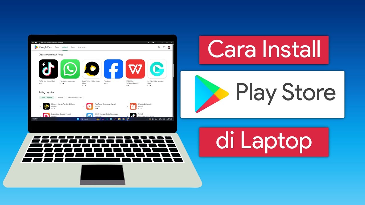 Cara Install Play Store di Laptop - YouTube