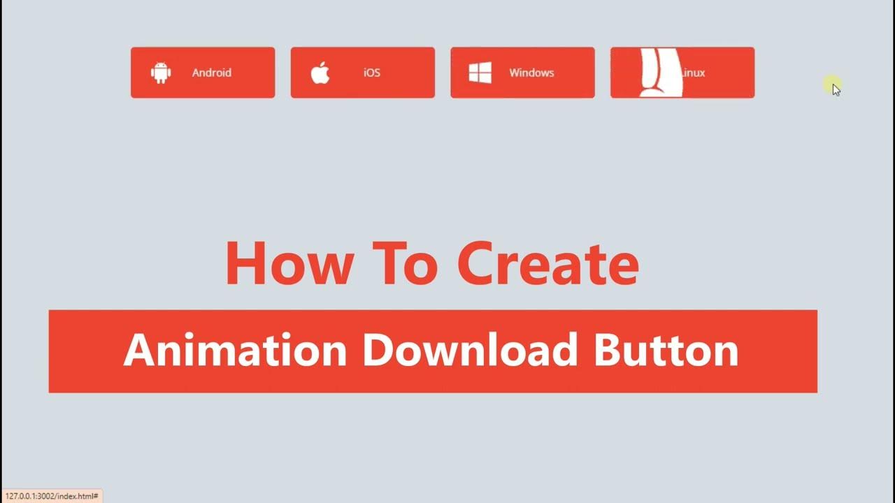 How To Create Multiple Animation Download Button HTML CSS - YouTube
