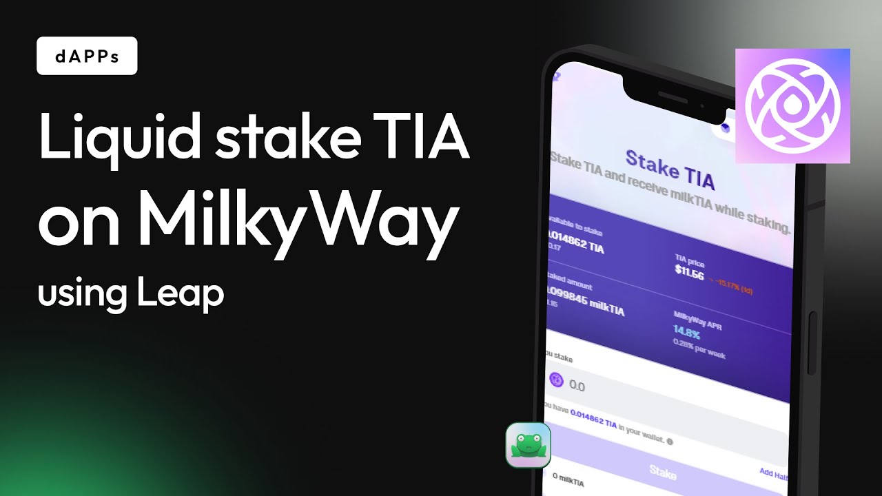 Liquid Stake TIA on MilkyWay using Leap Wallet Browser Extension - YouTube