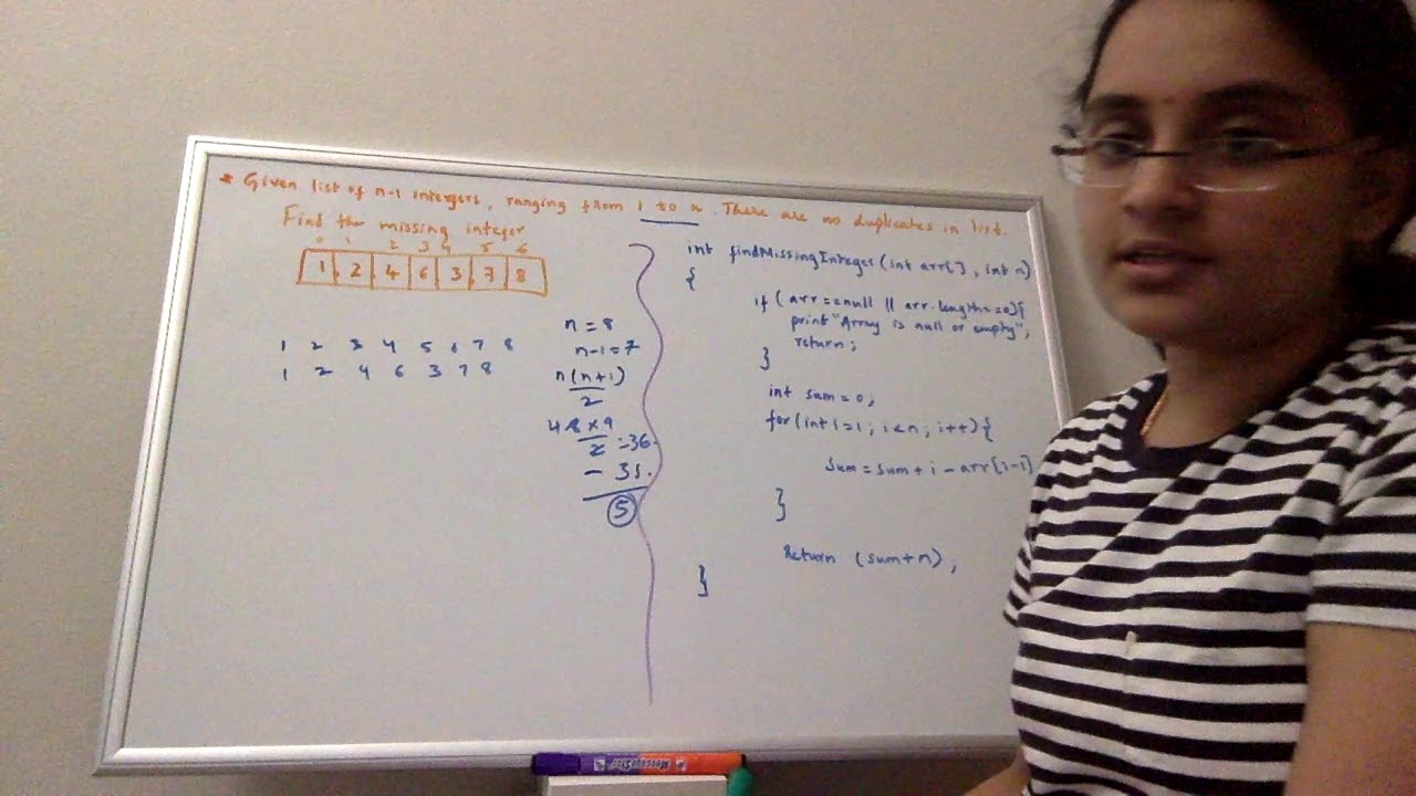Find missing integer - YouTube