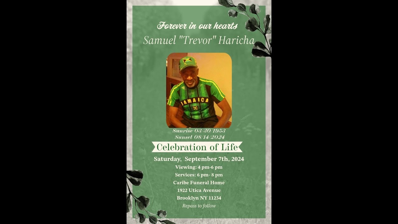 Celebrating The Life of Samuel "Trevor" Haricha - YouTube