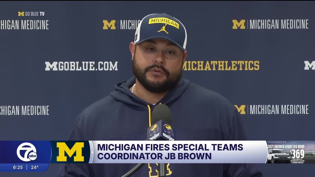 Michigan fires special teams coordinator JB Brown - YouTube