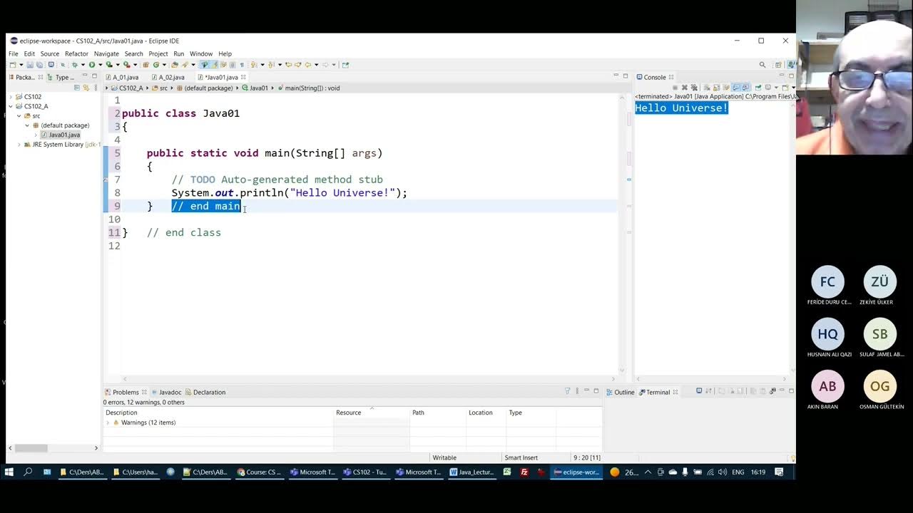 Java: 1. Introduction, Basic Syntax, Identifiers (CS102 - 2022-09-27) - YouTube