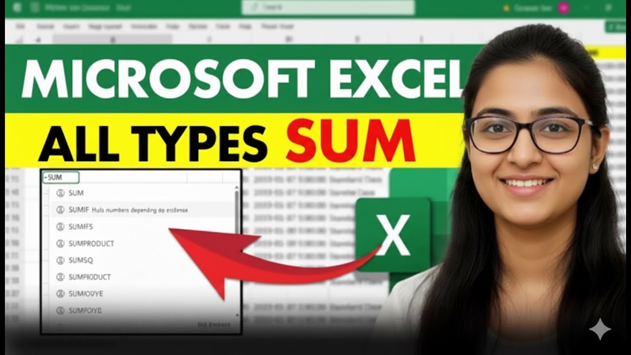Excel SUM Formula Family Members | Complete Excel Tutorial for ...