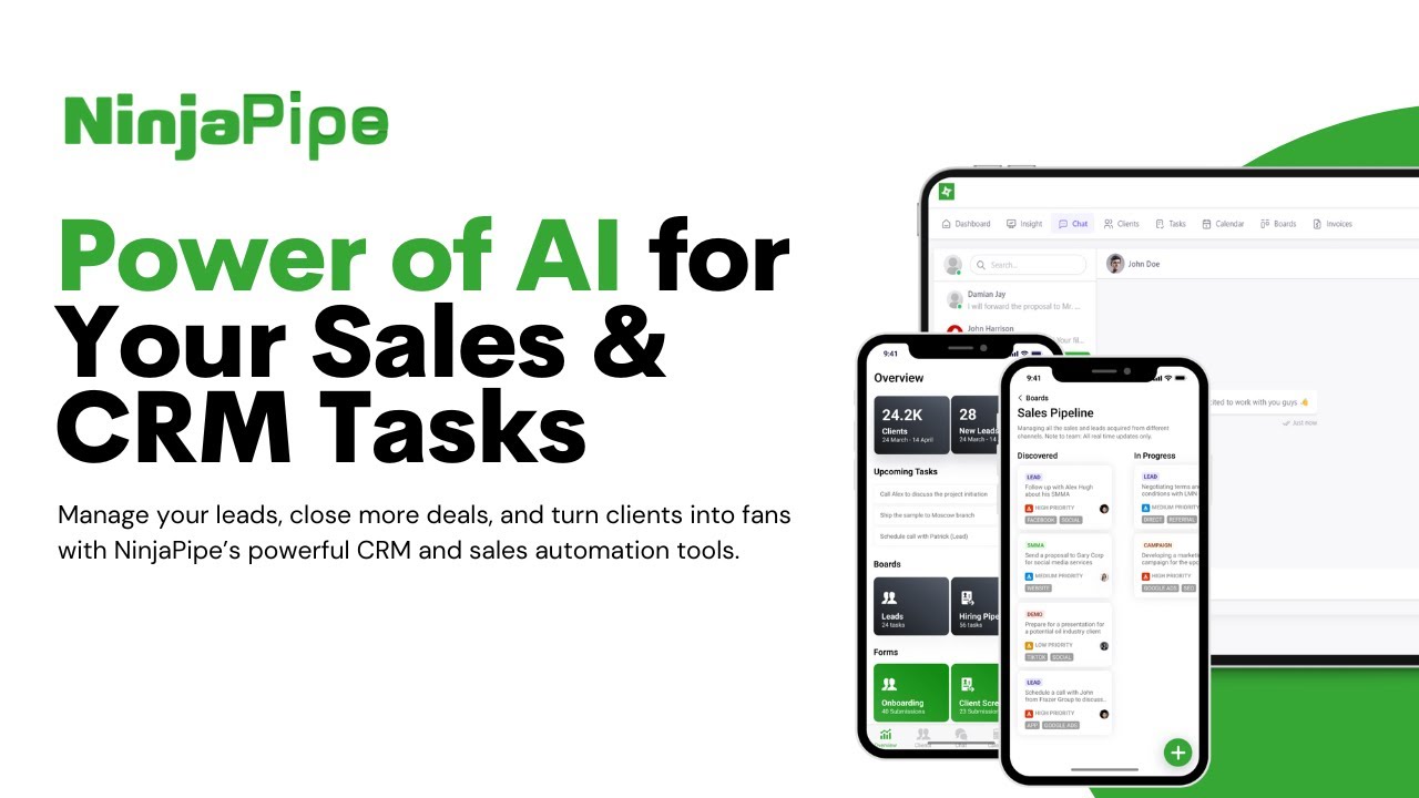 NinjaPipe - #1 AI Appointment Setter, Sales Pipelines and CRM - YouTube