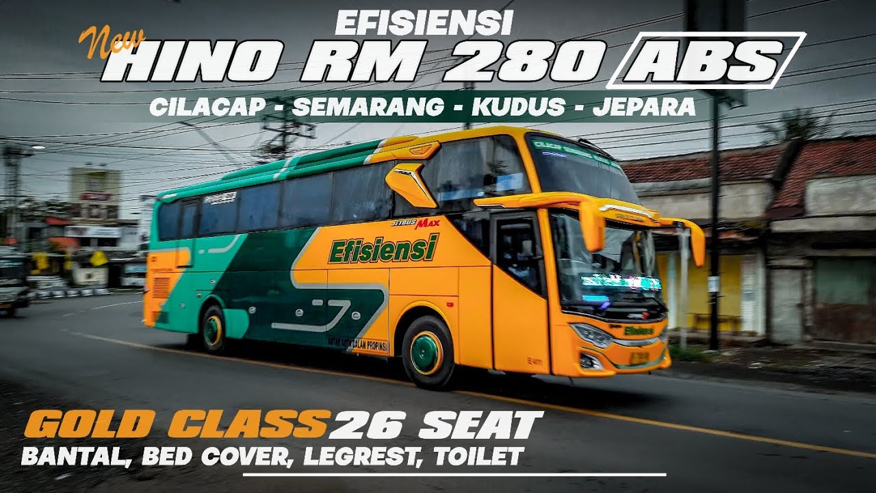 TERBARU!! BUS EFISIENSI HINO RM 280 ABS LINE PERDANA CILACAP - JEPARA ...