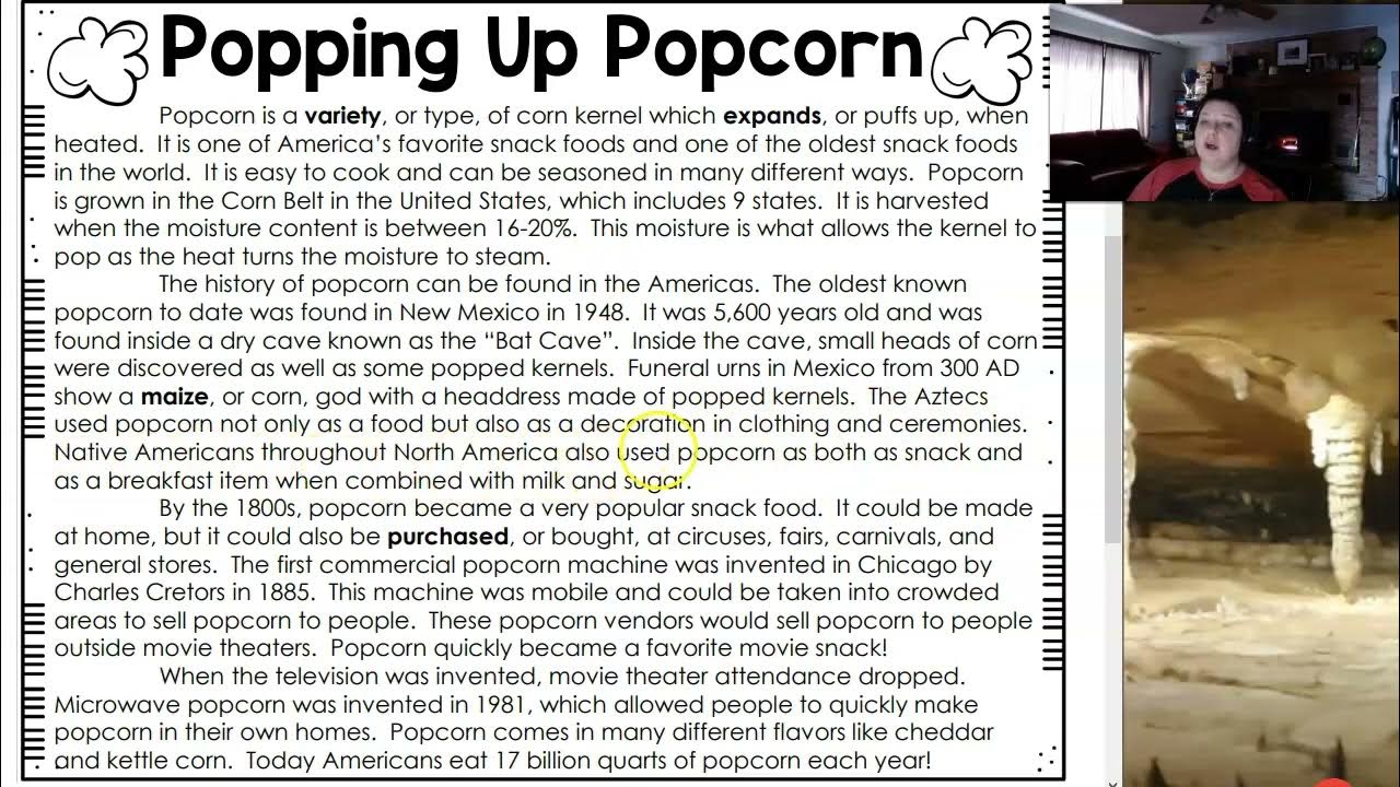 Popping Up Popcorn Passage - YouTube