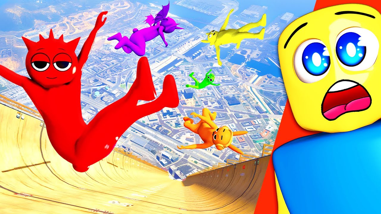 Top 10 FUNNIEST Sprunki 9'784'283 Feet Falls Compilation - YouTube