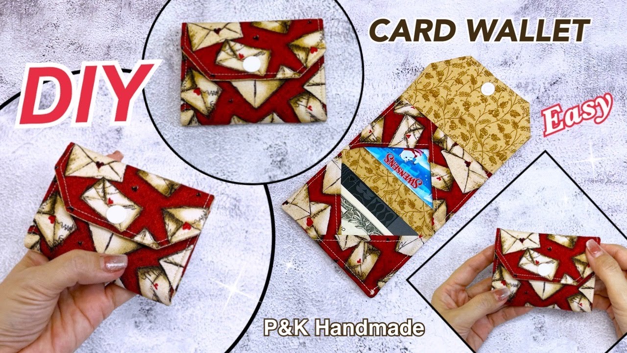 Easy Diy Cute Card Wallet Sewing Tutorial | ง่ายมาก! วิธีทำกระเป๋าใส่ ...