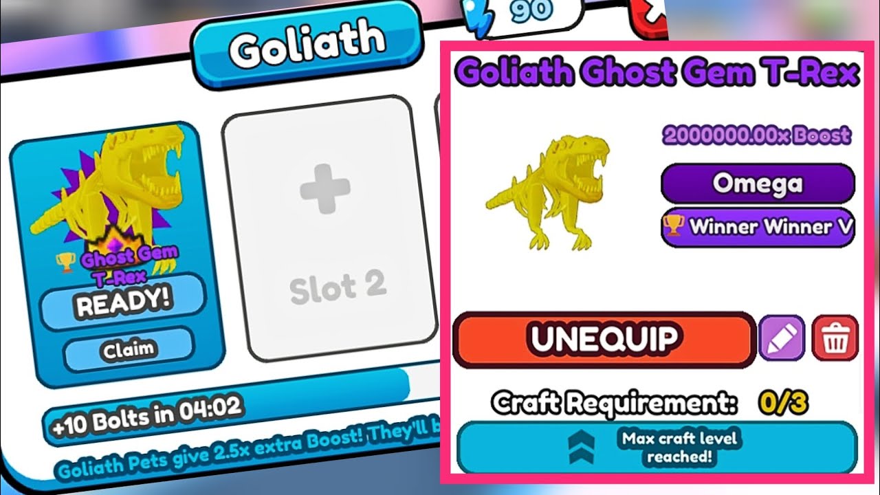 Goliath Crafting Machine - Craft Huge Pets Into Goliath in Arm Wrestle ...