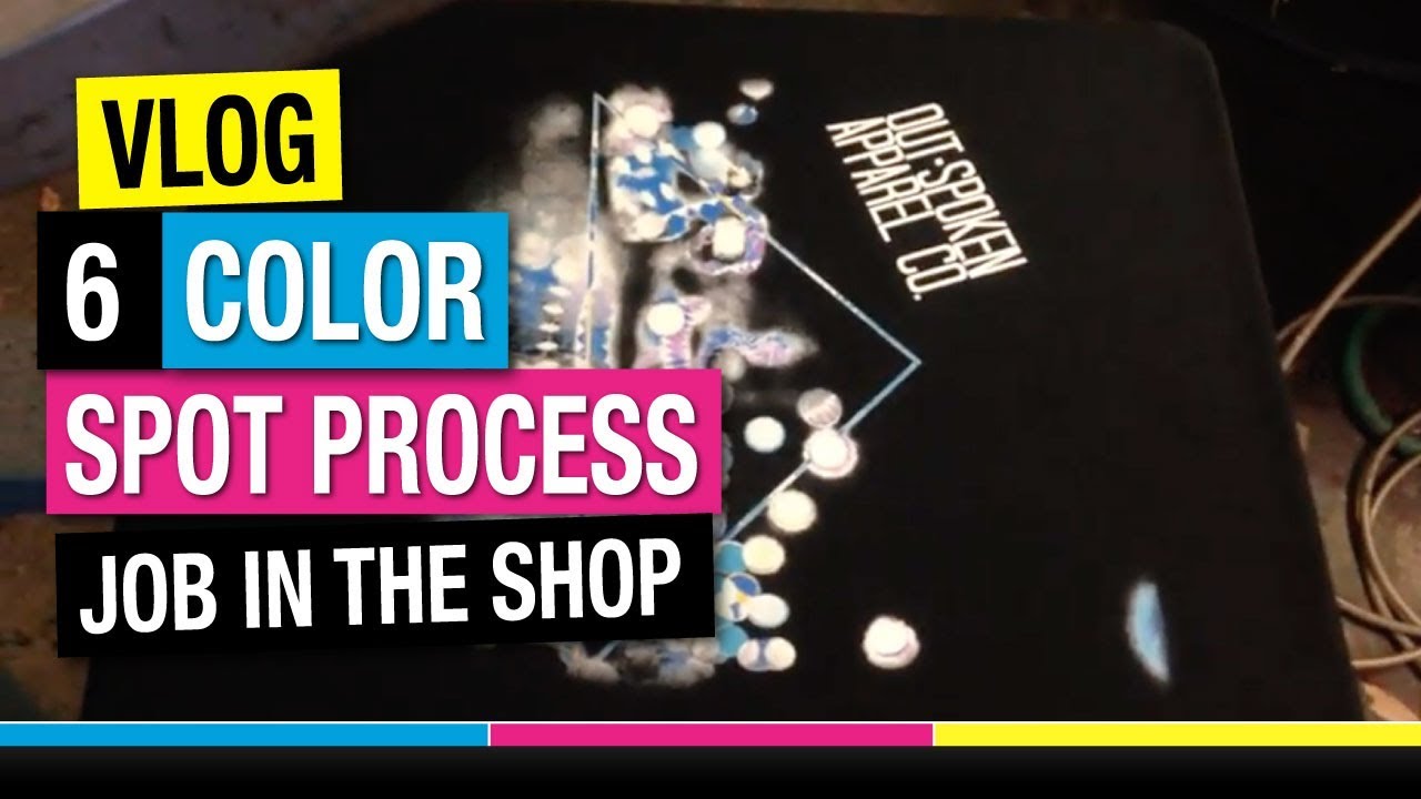 6 Color Spot Process Screen Printing - YouTube