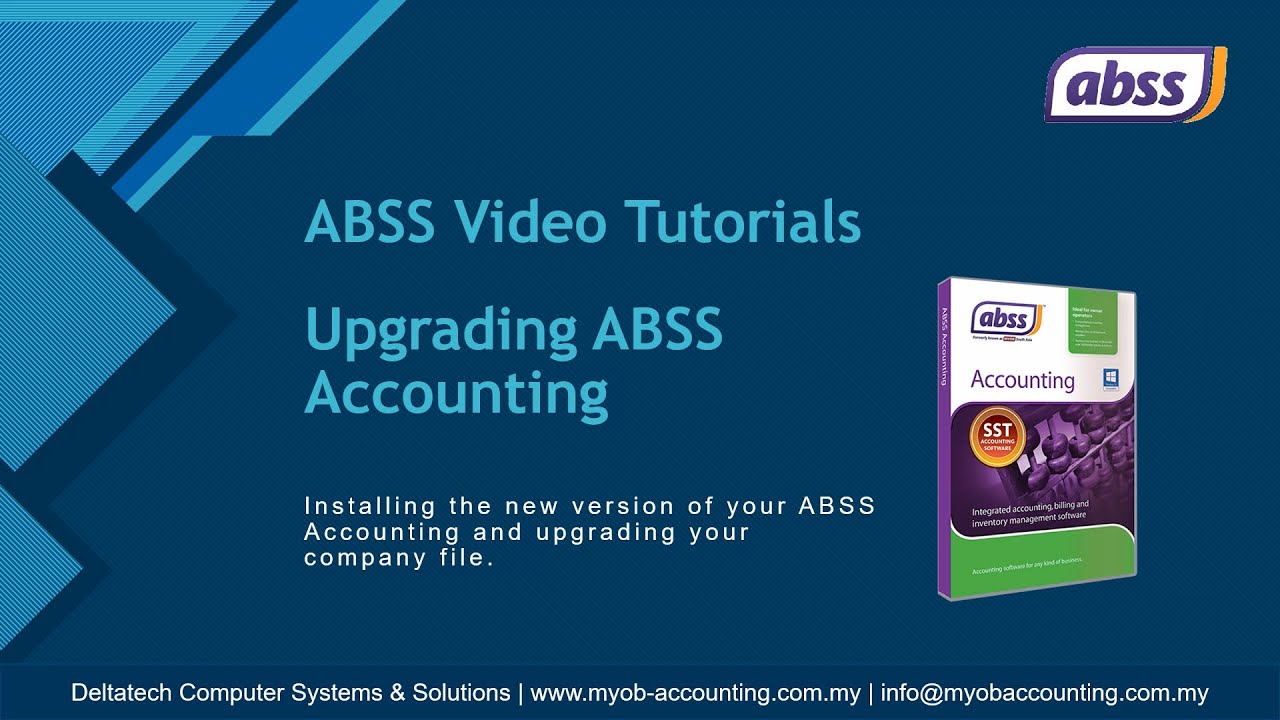 Upgrading ABSS Accounting - YouTube